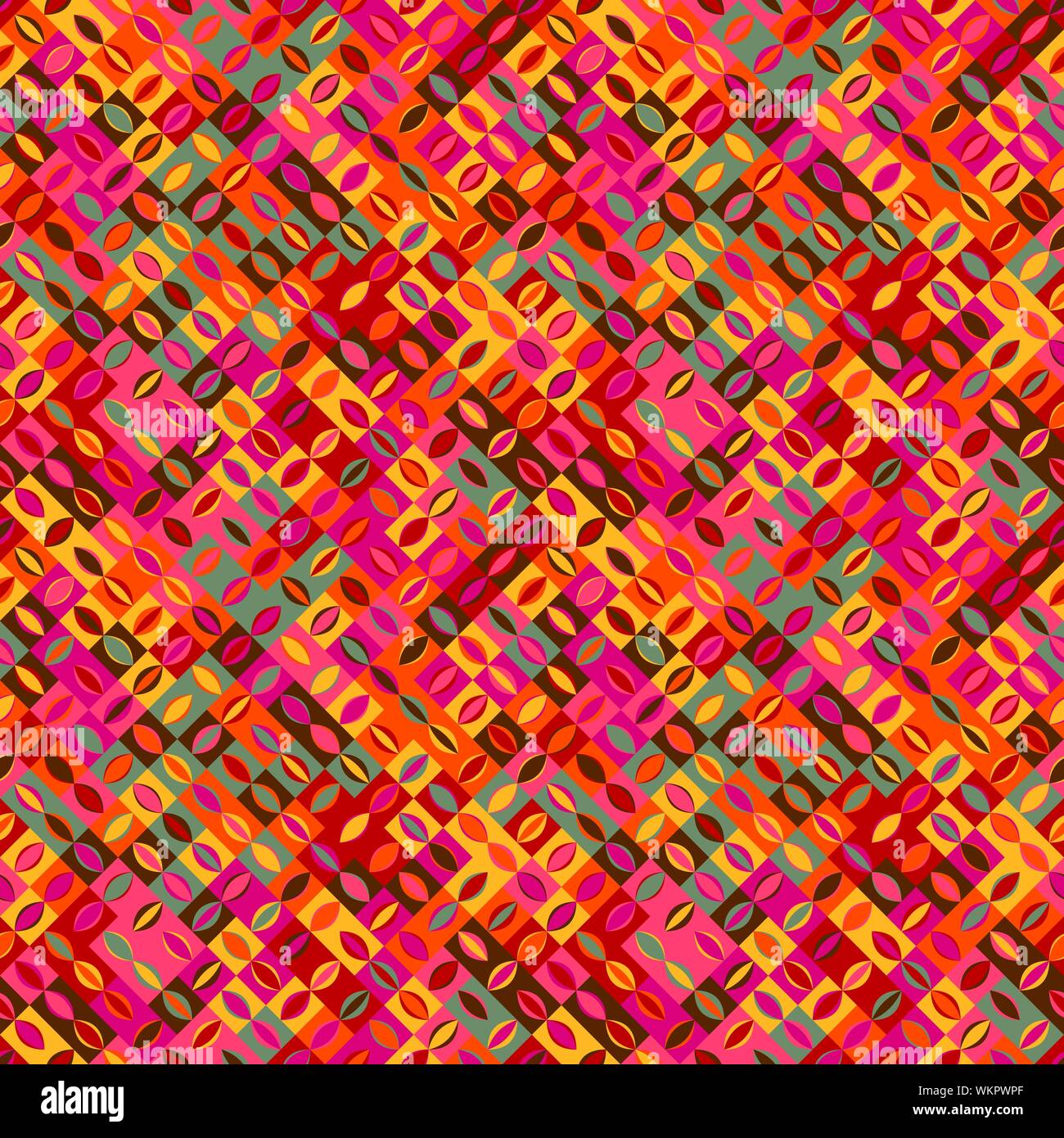 Seamless Colorful Chaotic Curved Shape Pattern Background Design