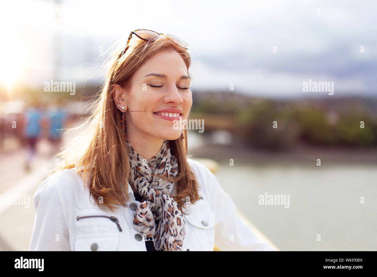 Happy enjoying the sunshine hi-res stock photography and images - Alamy