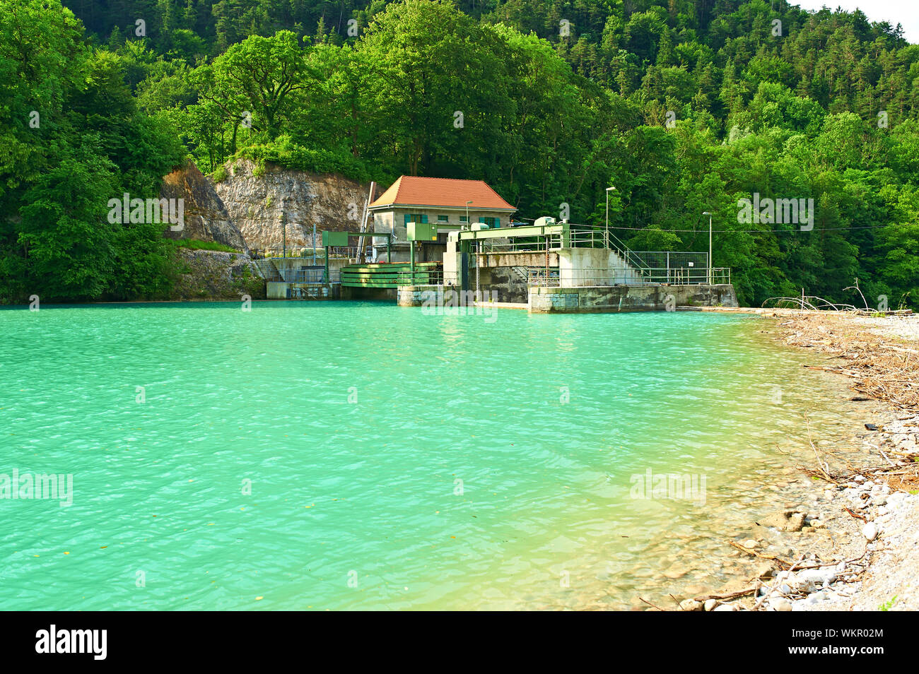 Hydroelectric power plant in Germany Stock Photo - Alamy