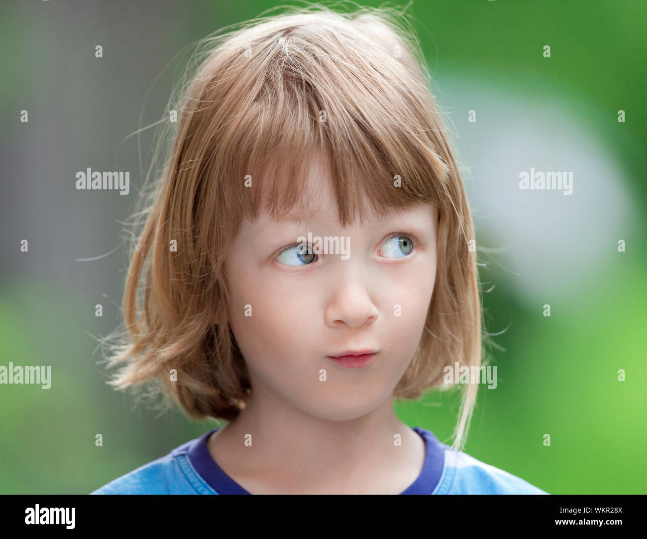 Beautiful boy long blond hair hi-res stock photography and images - Alamy