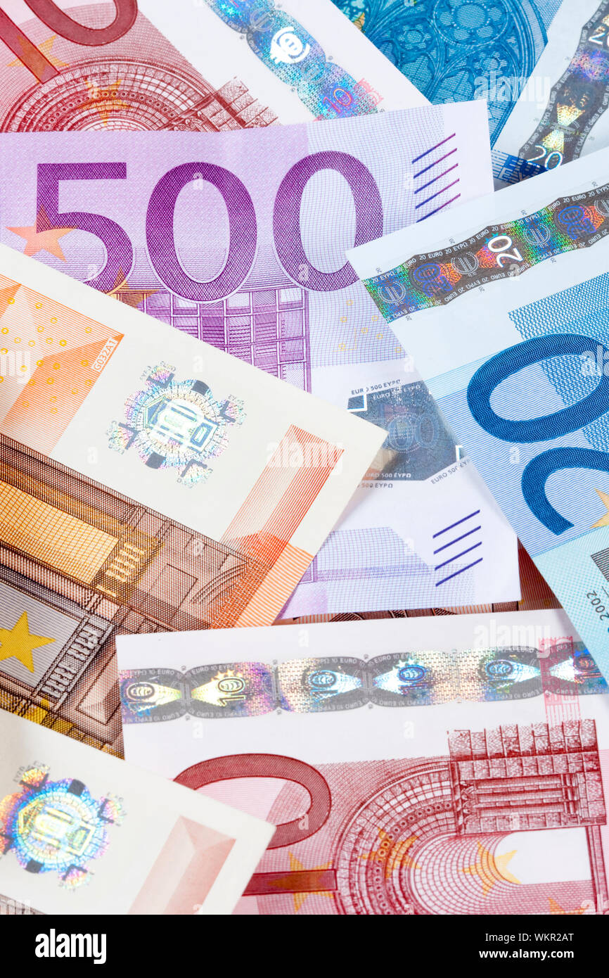 EURO - EUROPEAN UNION BANKNOTES Stock Photo - Alamy