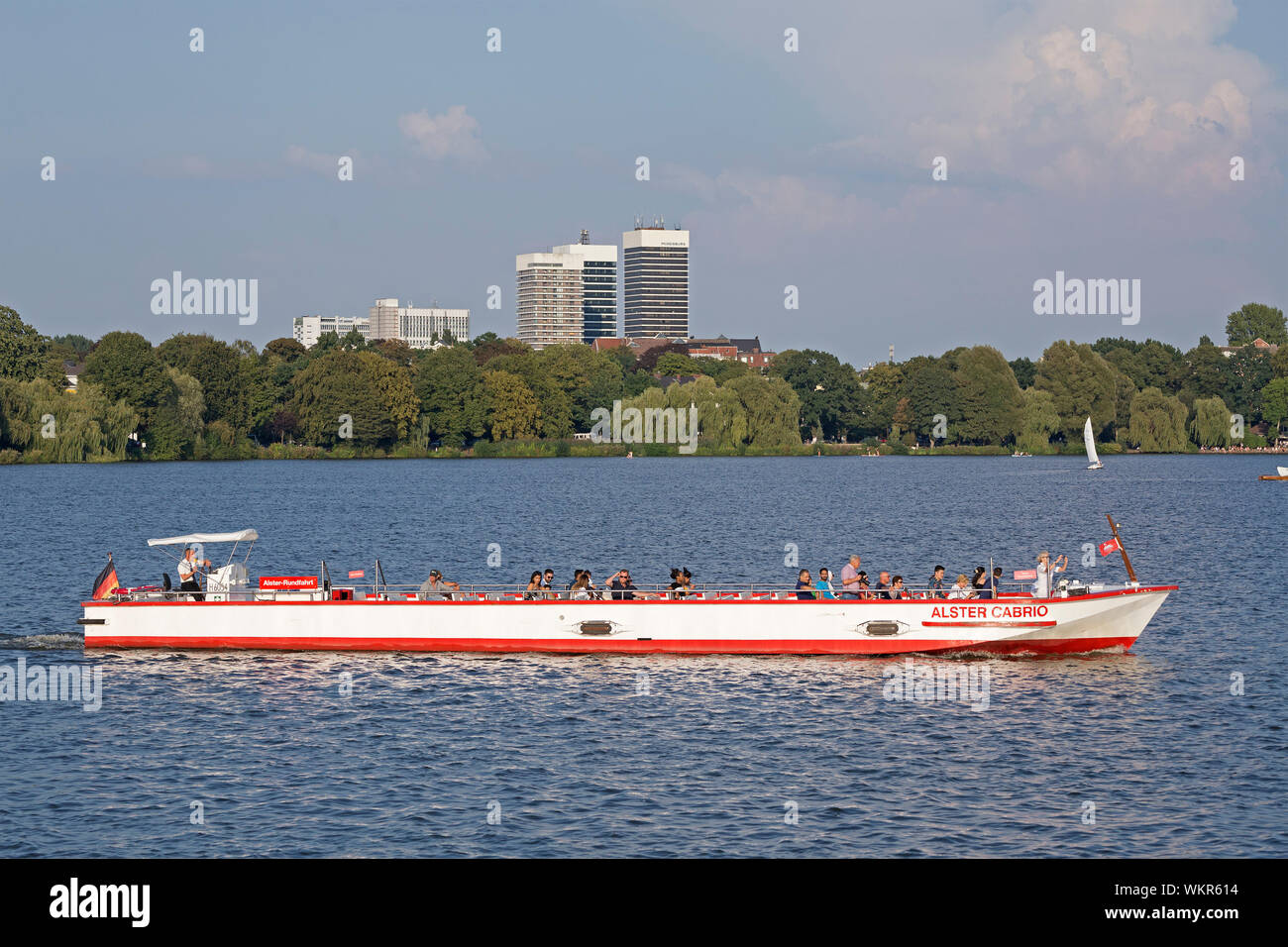 Excursion Boat On The Aussenalster High Resolution Stock Photography ...