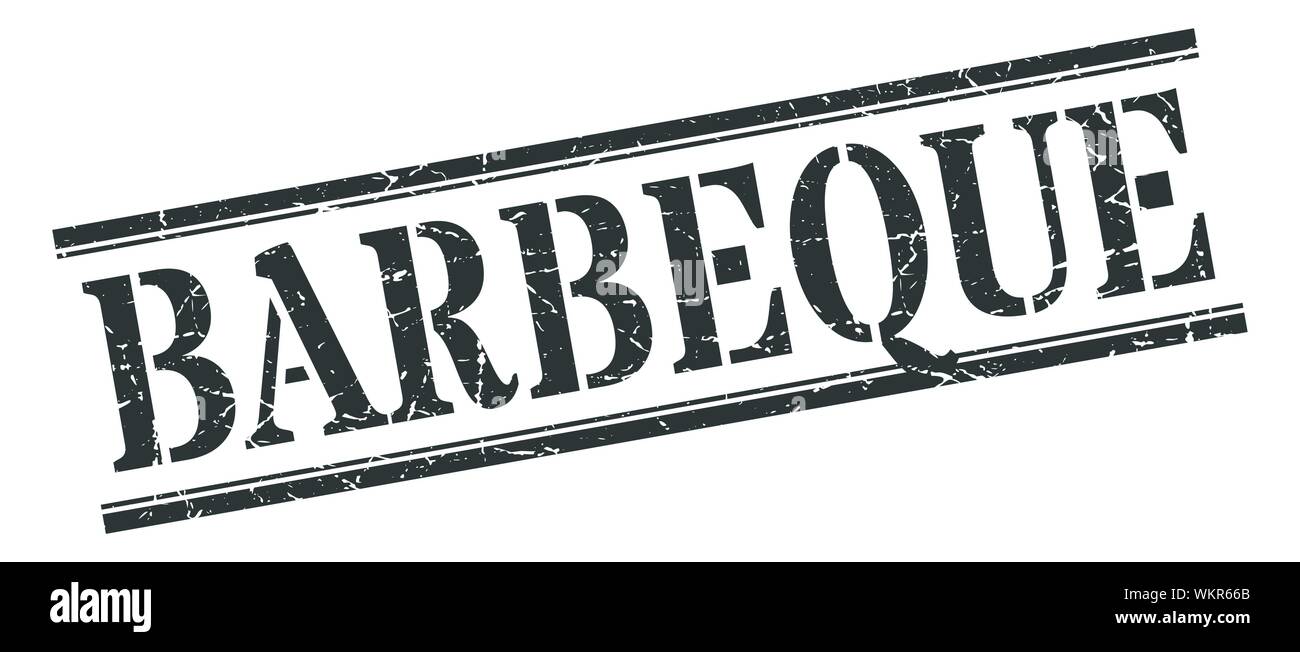 barbeque stamp. barbeque square grunge sign. barbeque Stock Vector ...