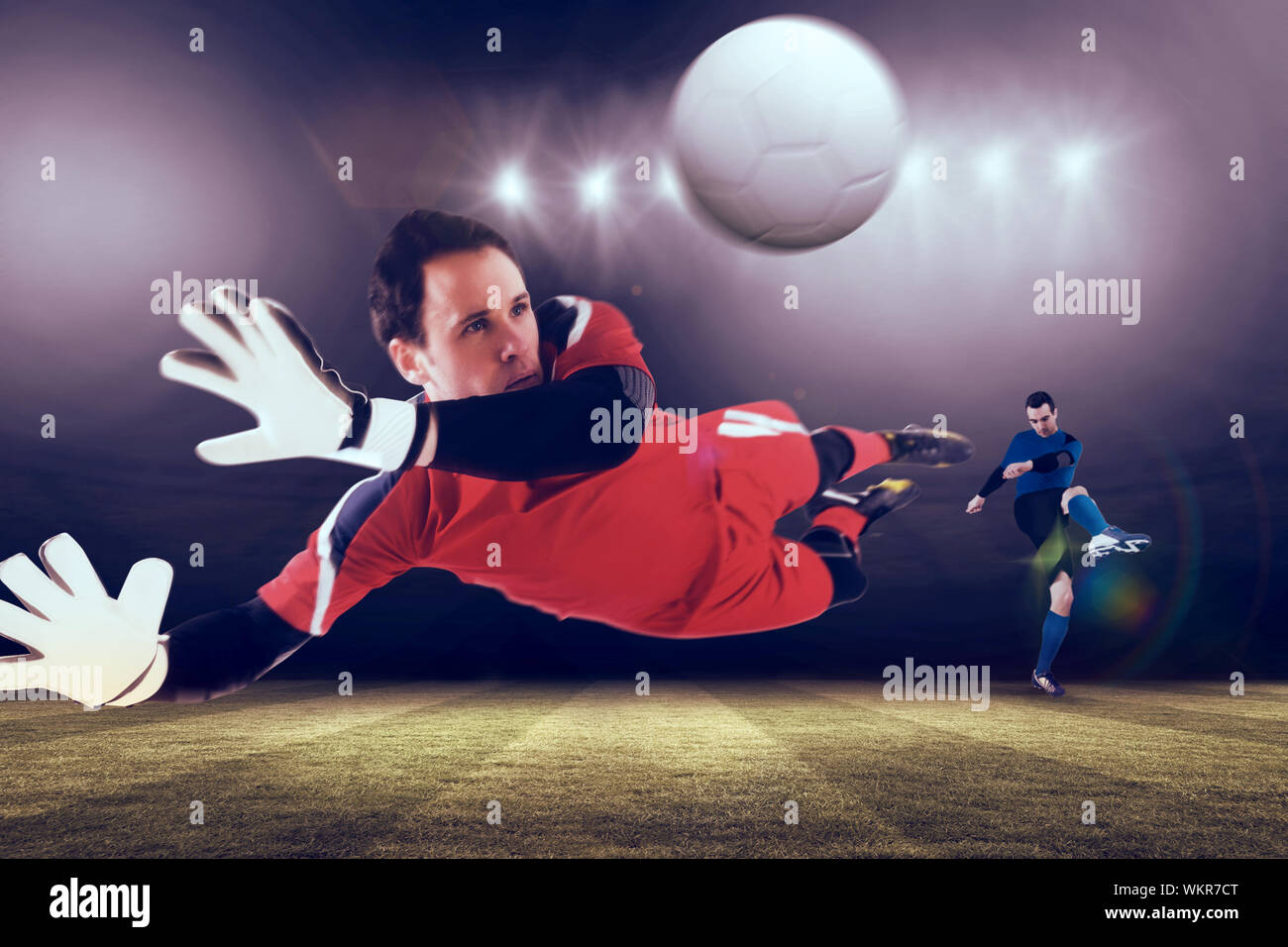 Goal keeper saving penalty hi-res stock photography and images - Alamy