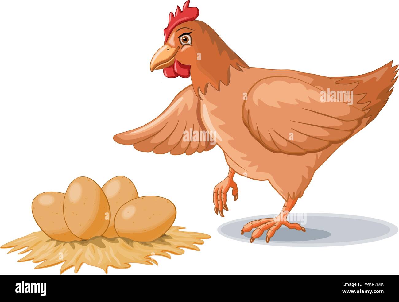 Hen With Eggs Clipart