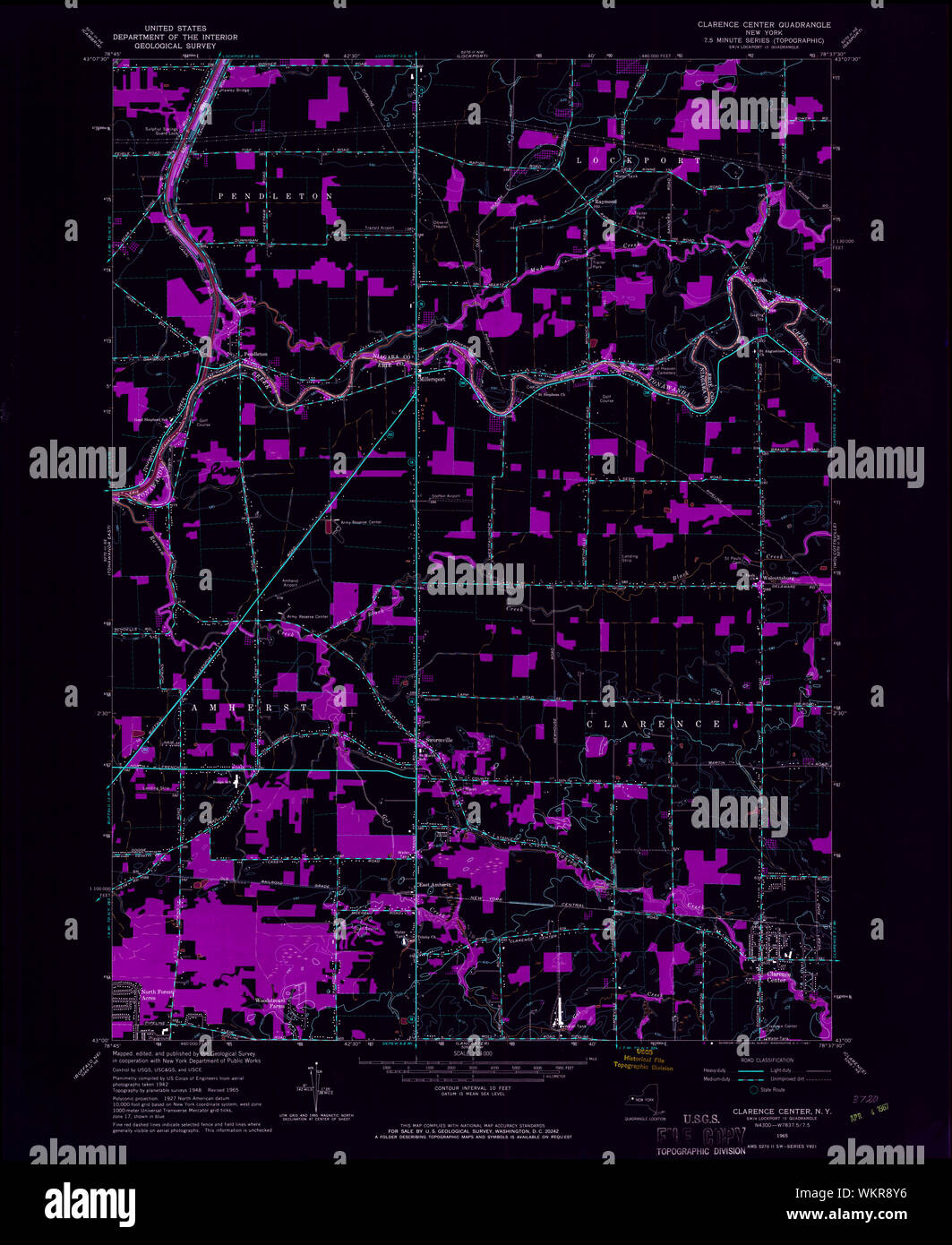 New York NY Clarence Center 137627 1965 24000 Inverted Restoration ...