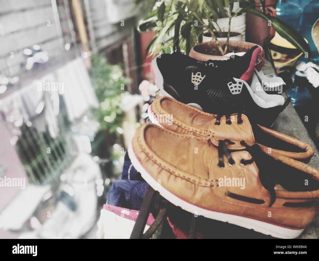 Shoes On Rack High Resolution Stock Photography and Images - Alamy