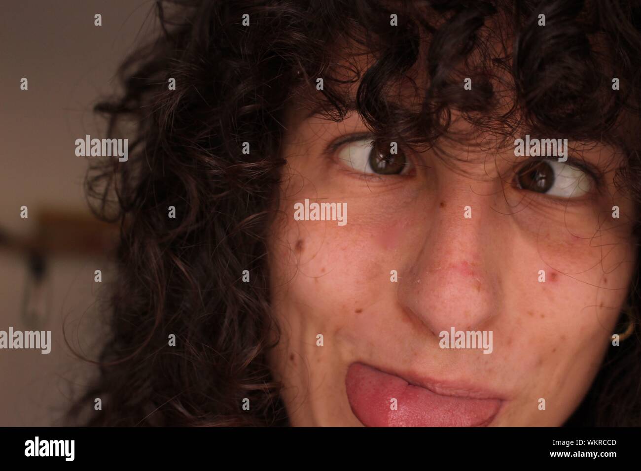 Woman making funny face hi-res stock photography and images - Alamy