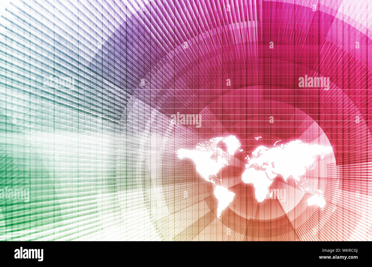 International Trade and Globalized Economies with Map Stock Photo - Alamy