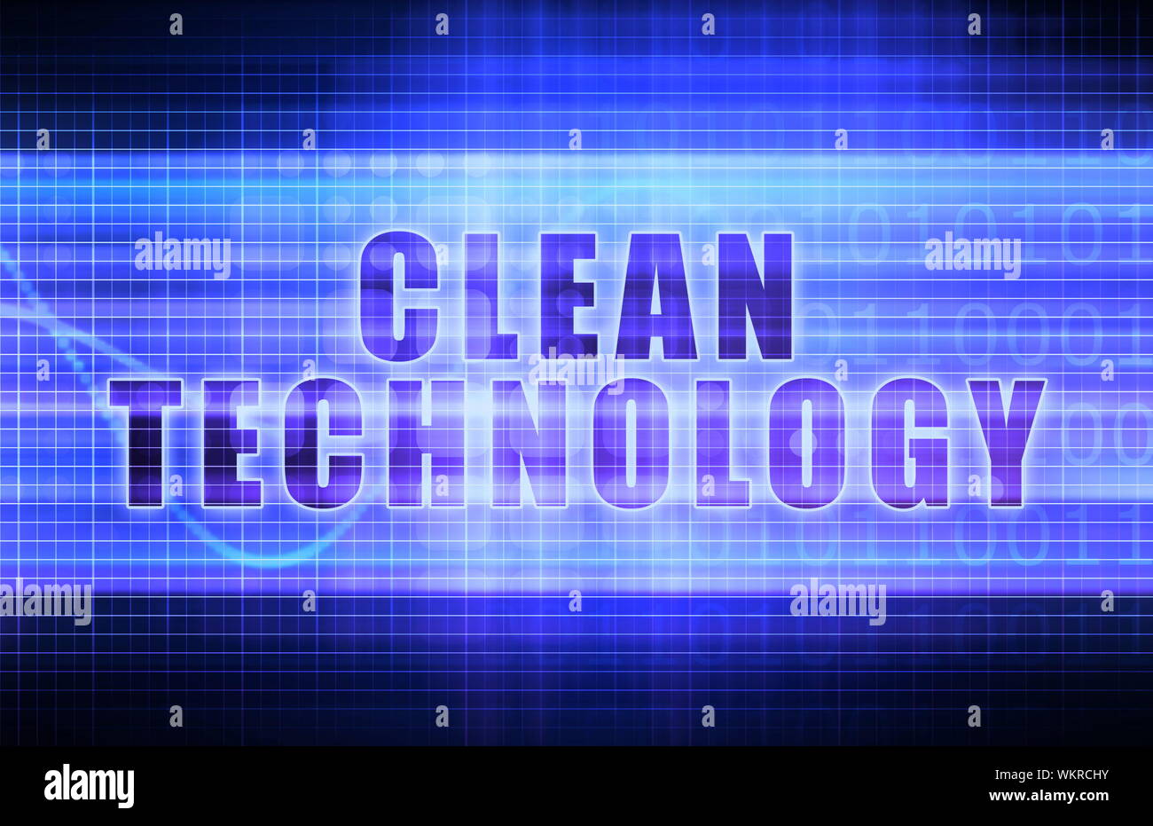 Clean Technology on a Tech Business Chart Art Stock Photo - Alamy