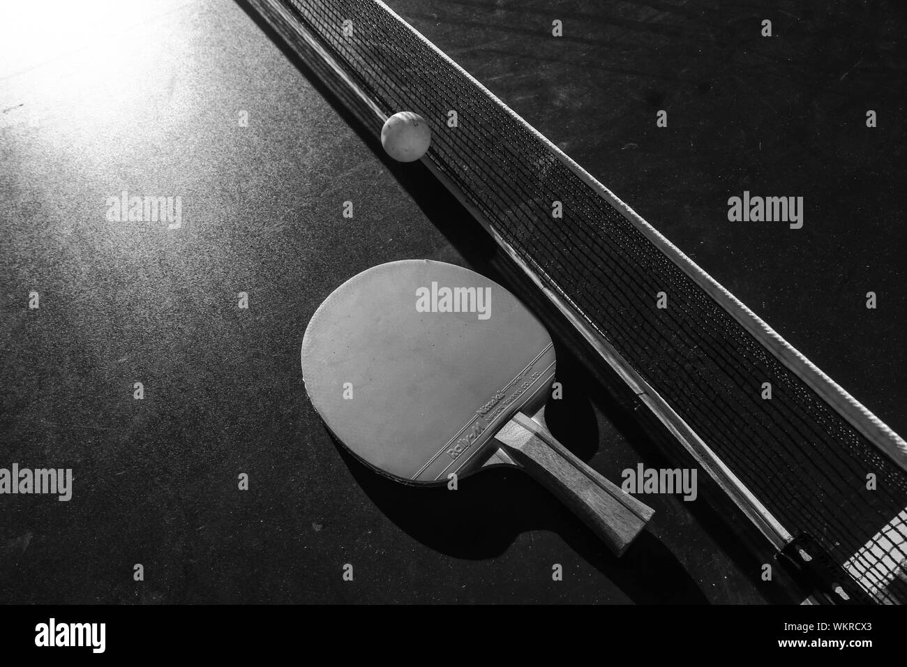 Table tennis table Black and White Stock Photos & Images - Alamy