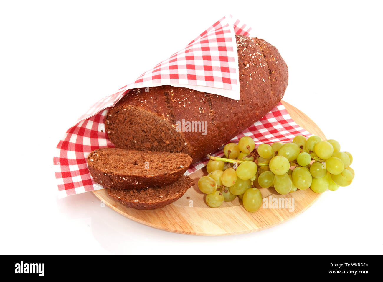 Fresh whole meal bread and fruit Stock Photo - Alamy