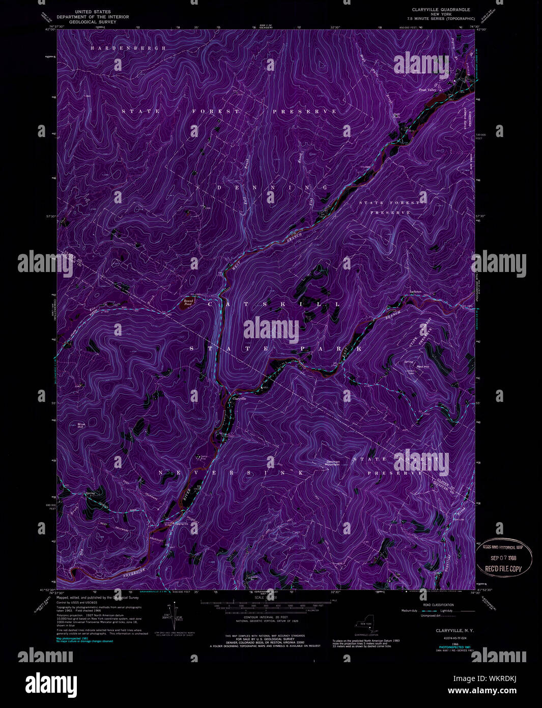 New York NY Claryville 137174 1966 24000 Inverted Restoration Stock ...