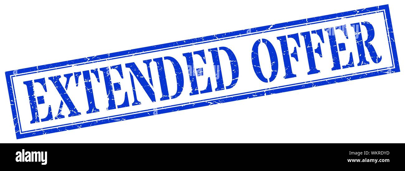extended offer stamp. extended offer square grunge sign. extended offer ...