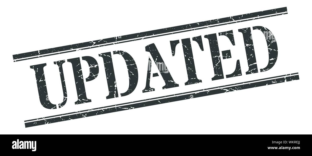 updated stamp. updated square grunge sign. updated Stock Vector Image ...