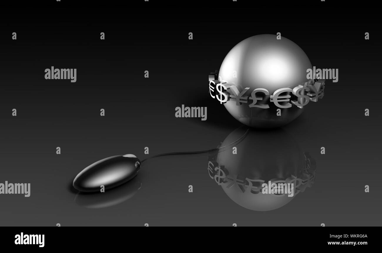 Online Stock Trading Simple Tool Mouse in 3d Stock Photo - Alamy