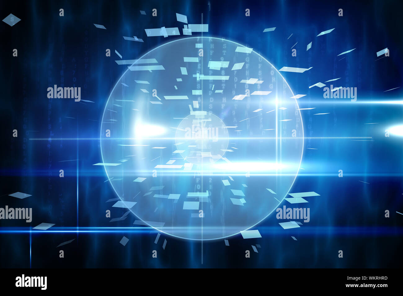 Digitally generated blue technology design with circle Stock Photo - Alamy