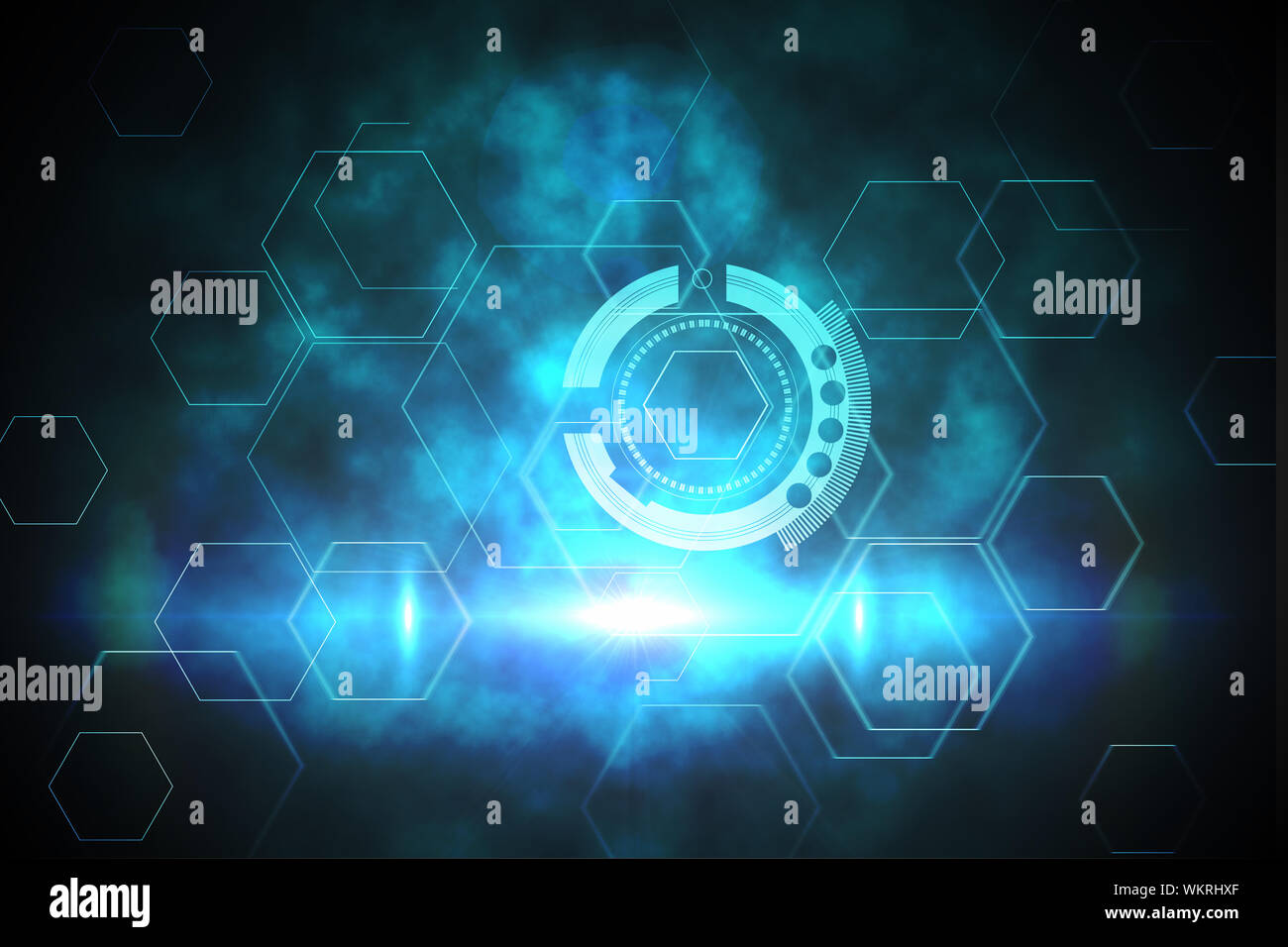 Digitally generated blue and black technology design Stock Photo - Alamy