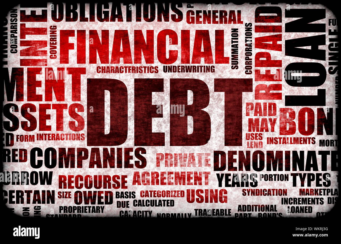 Financial Debt as a Abstract Background Concept Stock Photo - Alamy