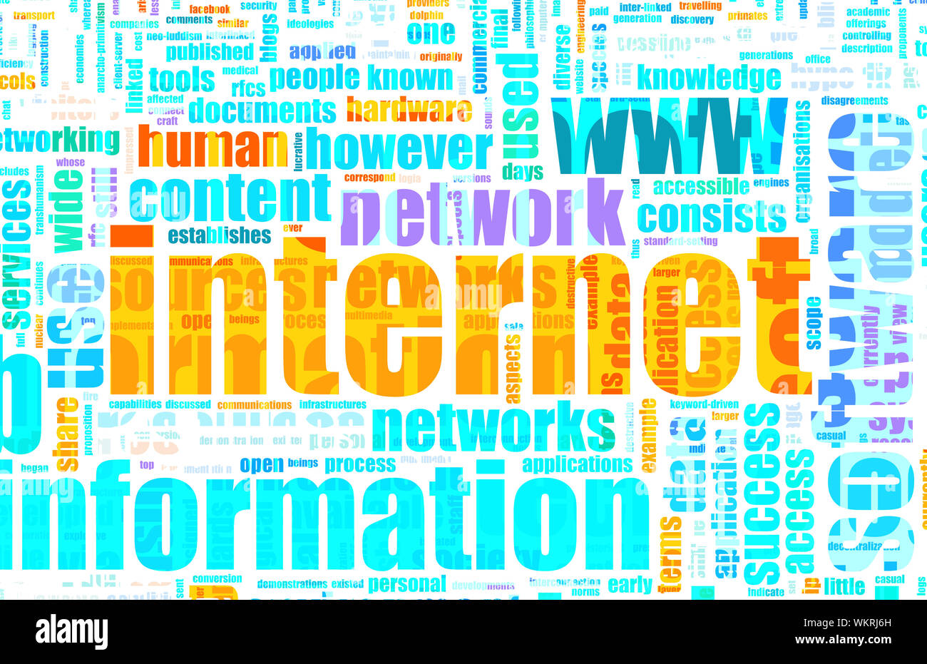 Internet Technology Tag Cloud Creative Background Stock Photo - Alamy