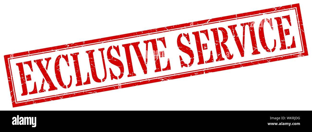 exclusive service stamp. exclusive service square grunge sign ...