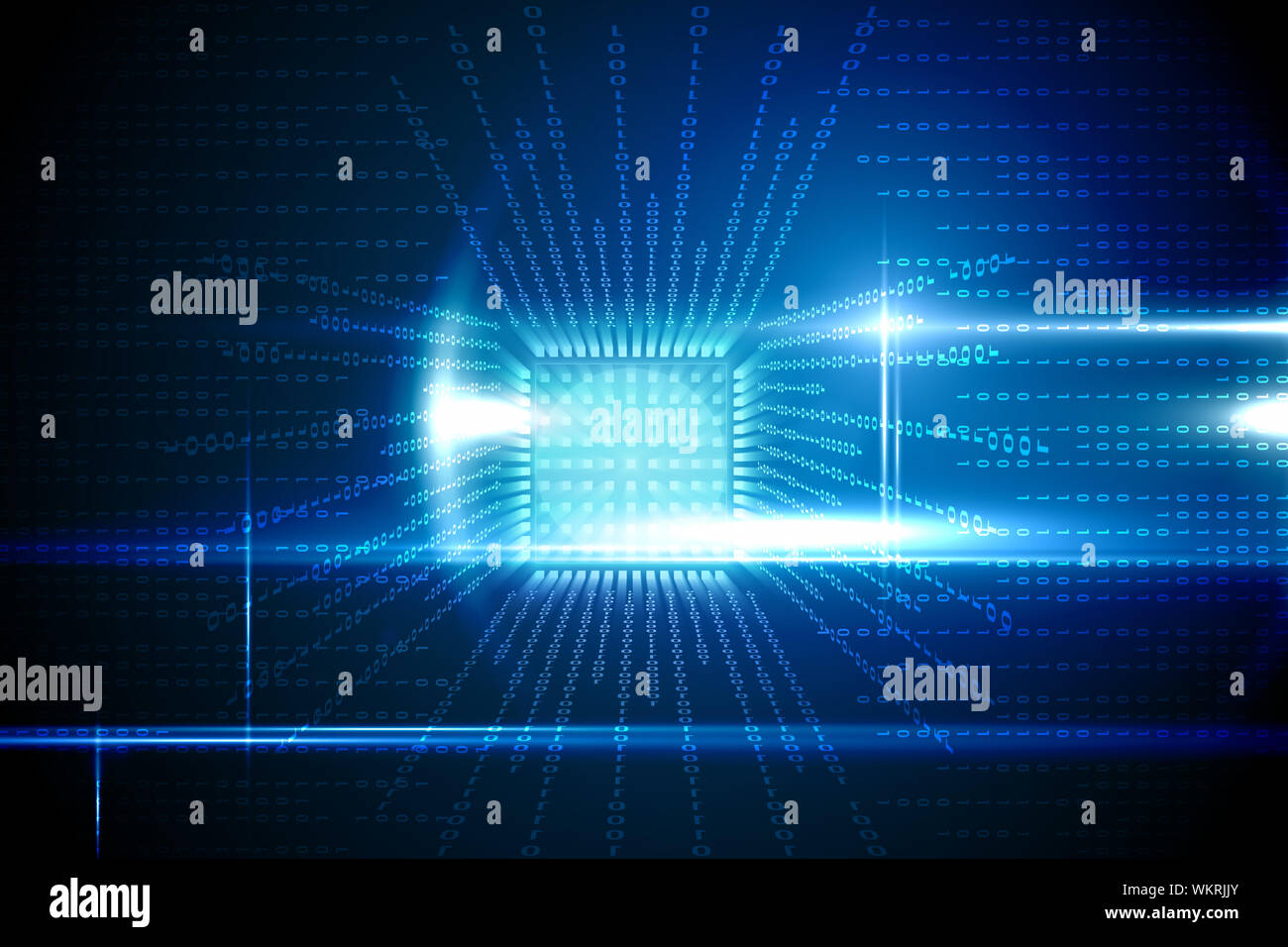 Digitally generated blue technology design with circuit board Stock ...