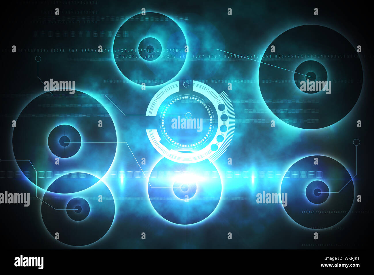 Digitally generated blue and black technology design Stock Photo - Alamy