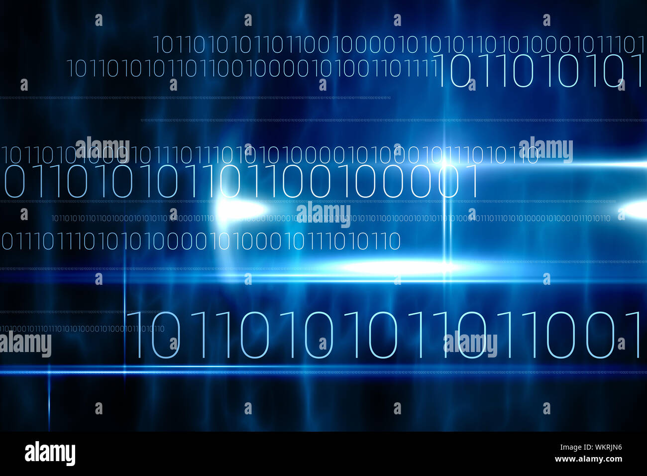 Digitally generated blue technology design with binary code Stock Photo - Alamy