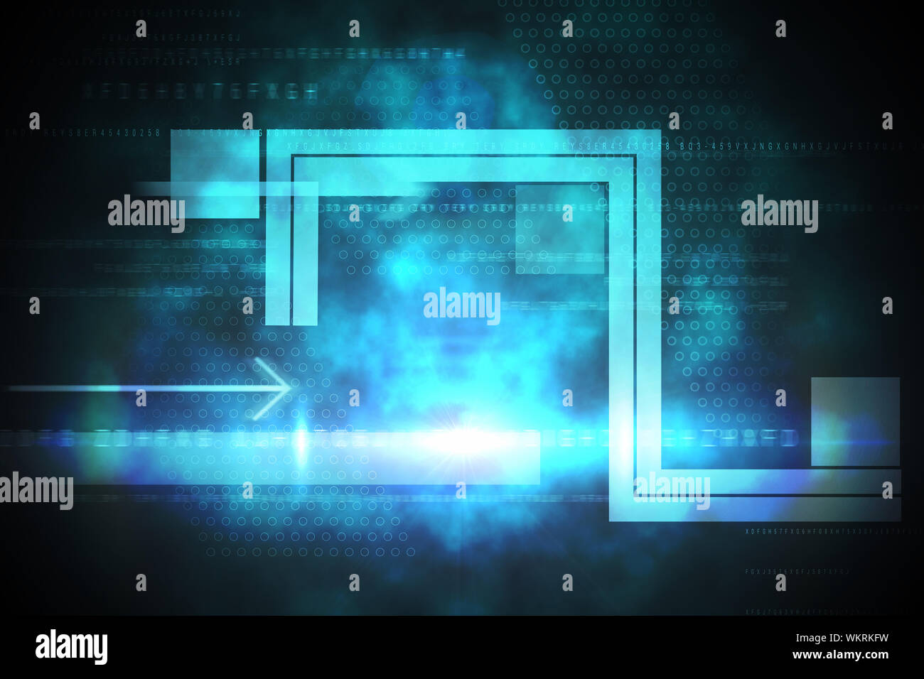 Digitally generated blue and black technology design Stock Photo - Alamy