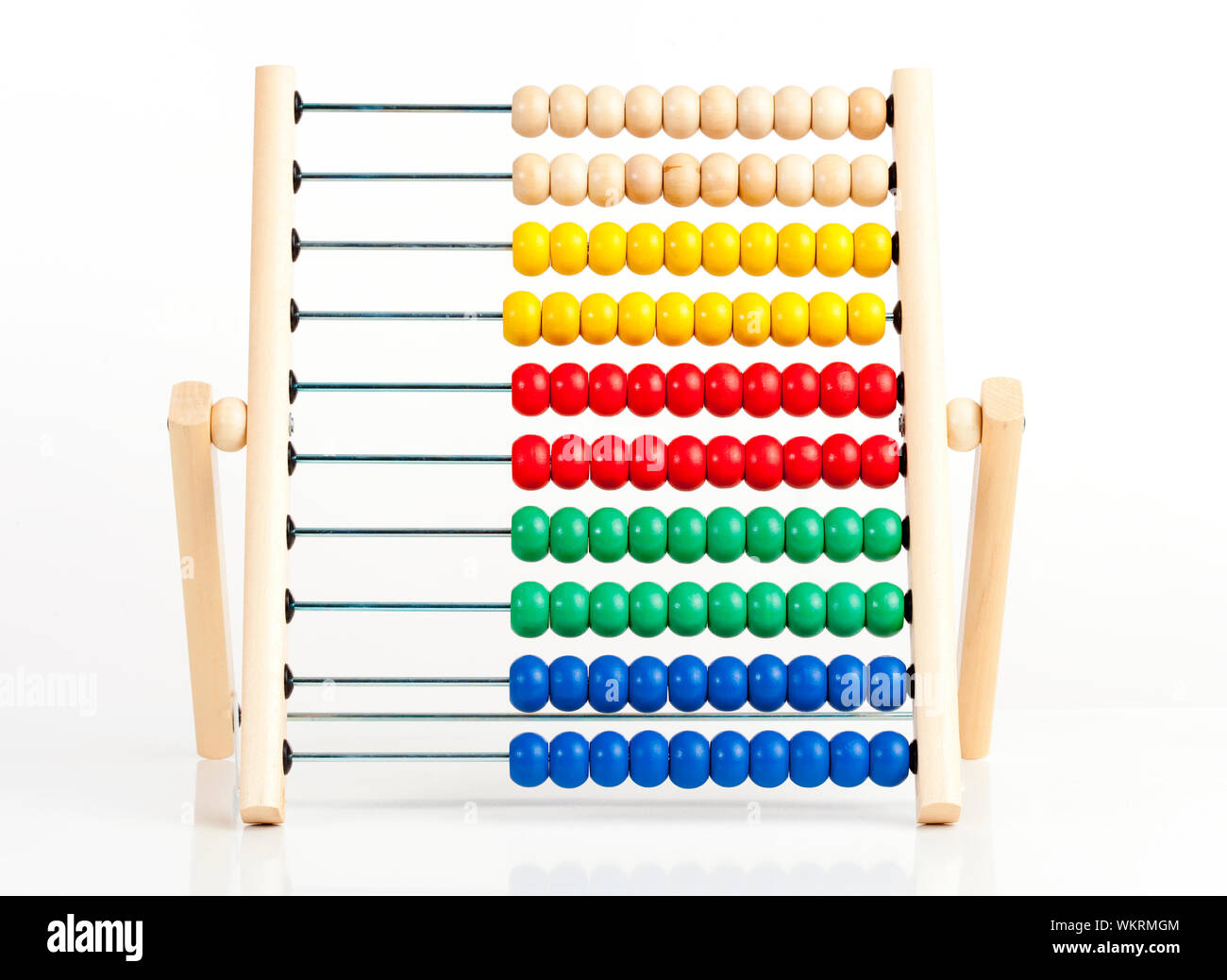 Colorful Wooden Abacus - Isolated on White Stock Photo - Alamy