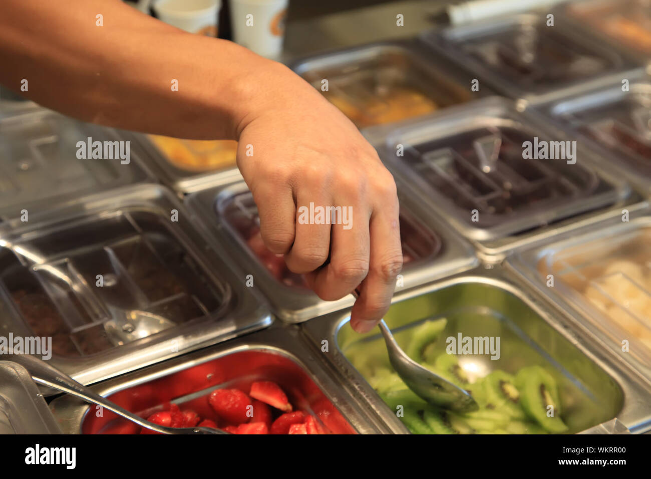 Mixed Fruits Variety Used For Dessert Toppings Stock Photo - Alamy