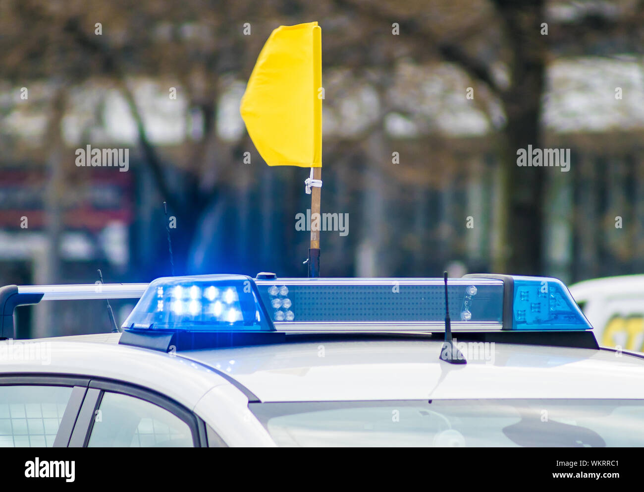 Police yellow vehicle hi-res stock photography and images - Alamy