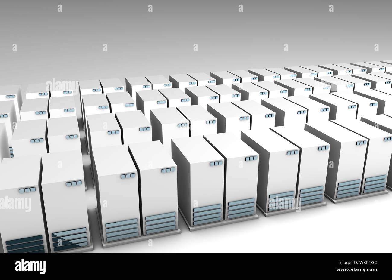 Rows of Servers at a Data Storage Center Stock Photo - Alamy