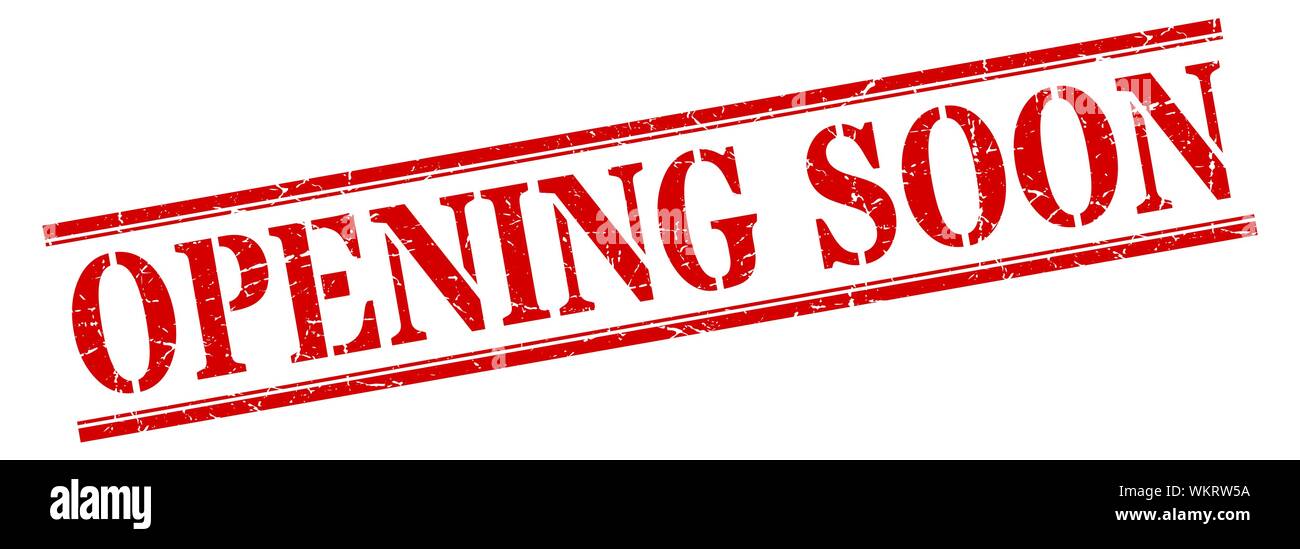 opening soon stamp. opening soon square grunge sign. opening soon Stock ...