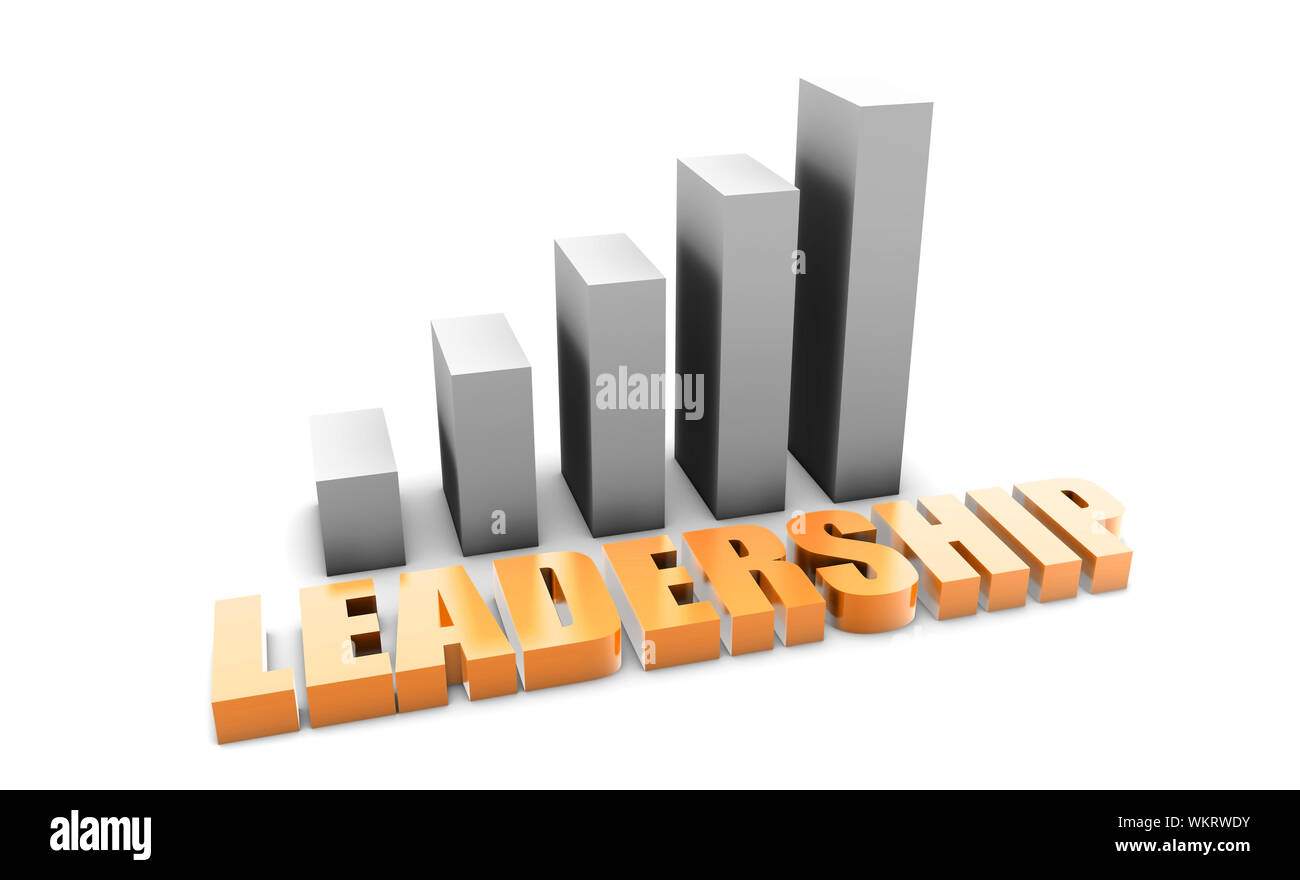 Leadership in 3d With Business Graph Chart Stock Photo - Alamy