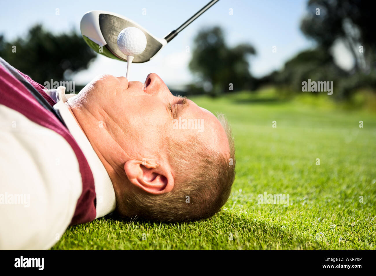 Golf ball mouth hi-res stock photography and images - Alamy