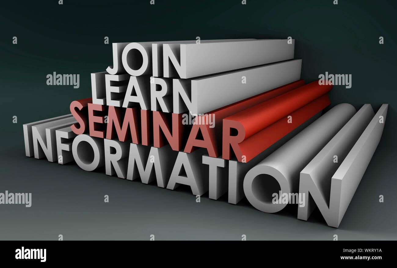 Seminar to Join and Learn Information in 3d Stock Photo - Alamy