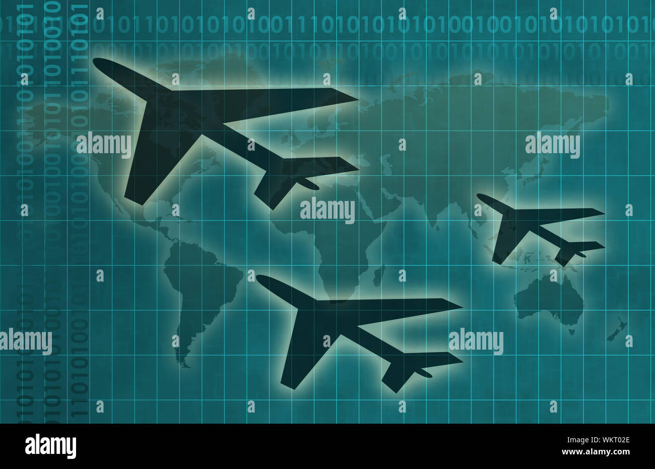 Aviation Industry in a Blue Abstract Background Stock Photo - Alamy