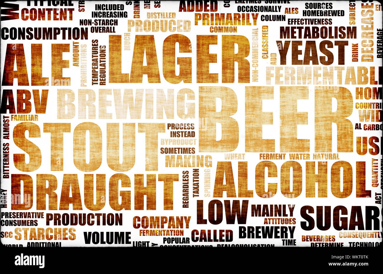 Beer Related Text Design Element as Background Stock Photo - Alamy