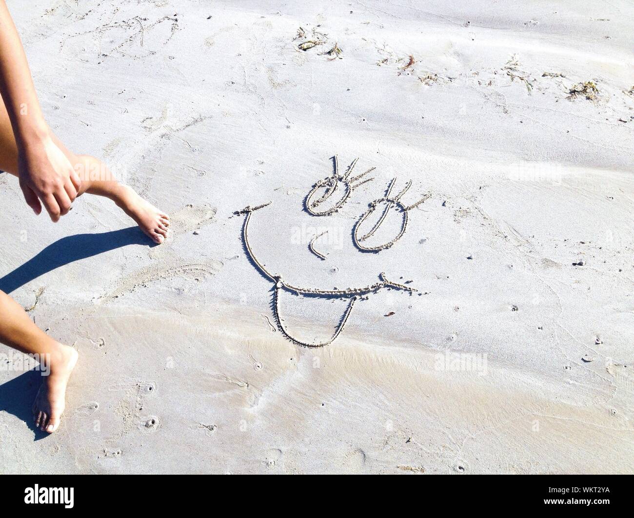 Drawing on the sand hi-res stock photography and images - Alamy