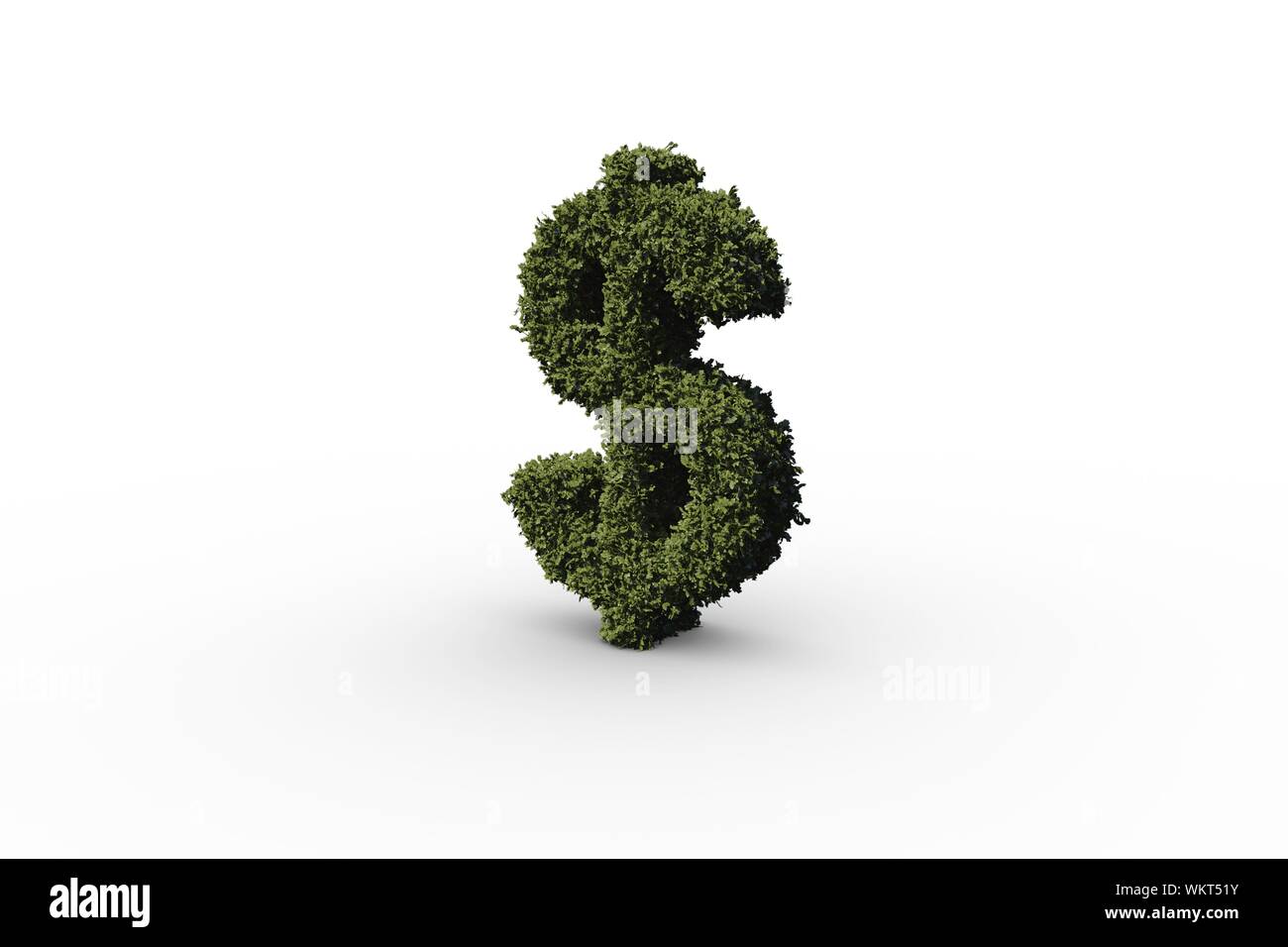 Dollar sign made of leaves on white background Stock Photo - Alamy