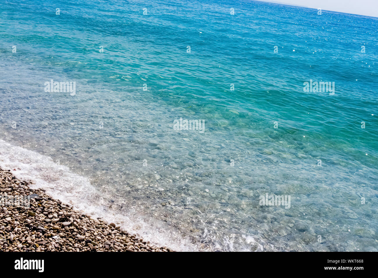 seashore, pebbles. Borsch Albania Stock Photo - Alamy