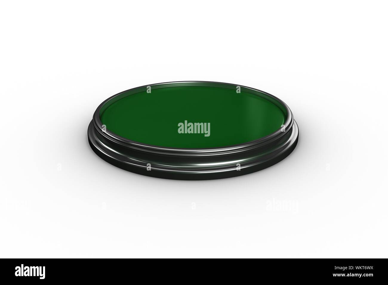 Digitally generated green push button on white background Stock Photo ...