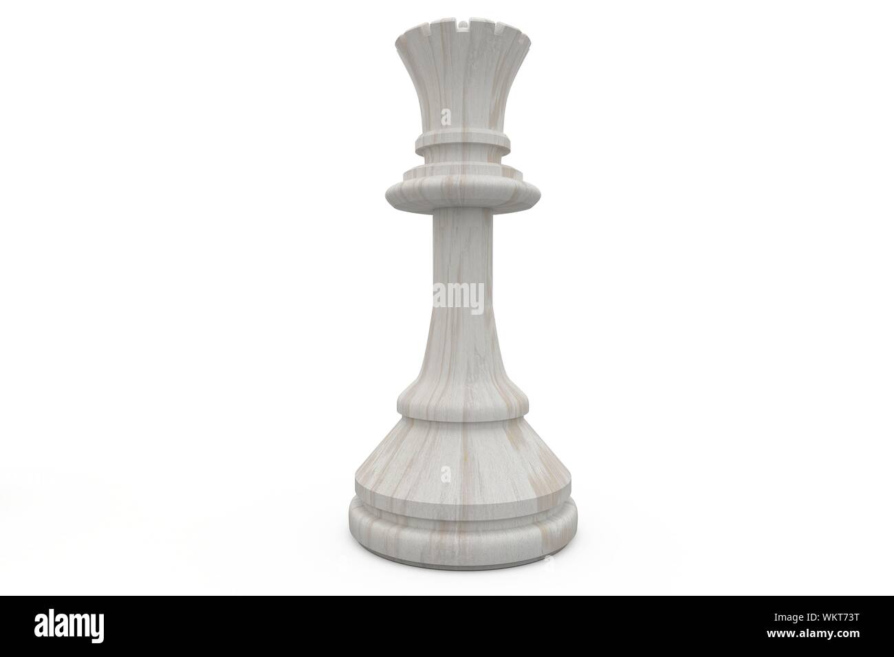 White wooden rook chess piece on white background Stock Photo - Alamy
