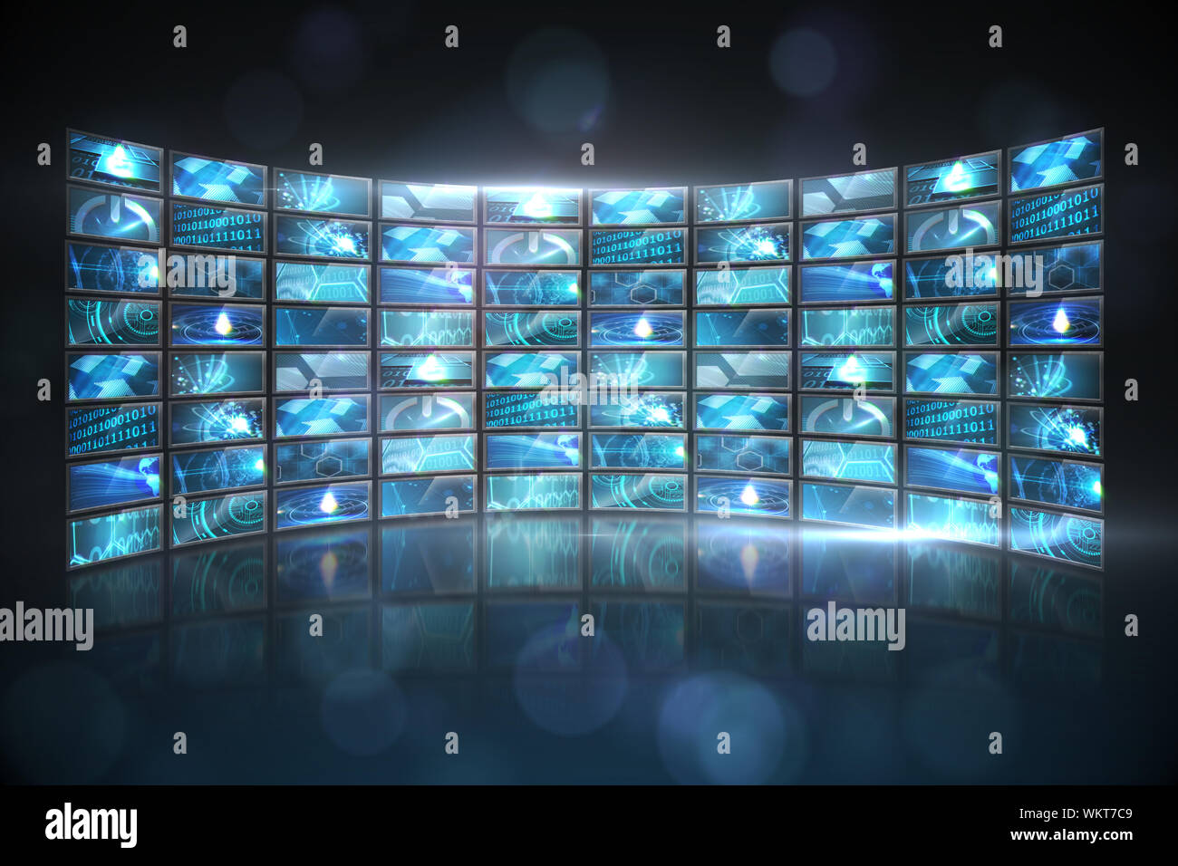 Digitally generated screen collage showing computing images Stock Photo ...