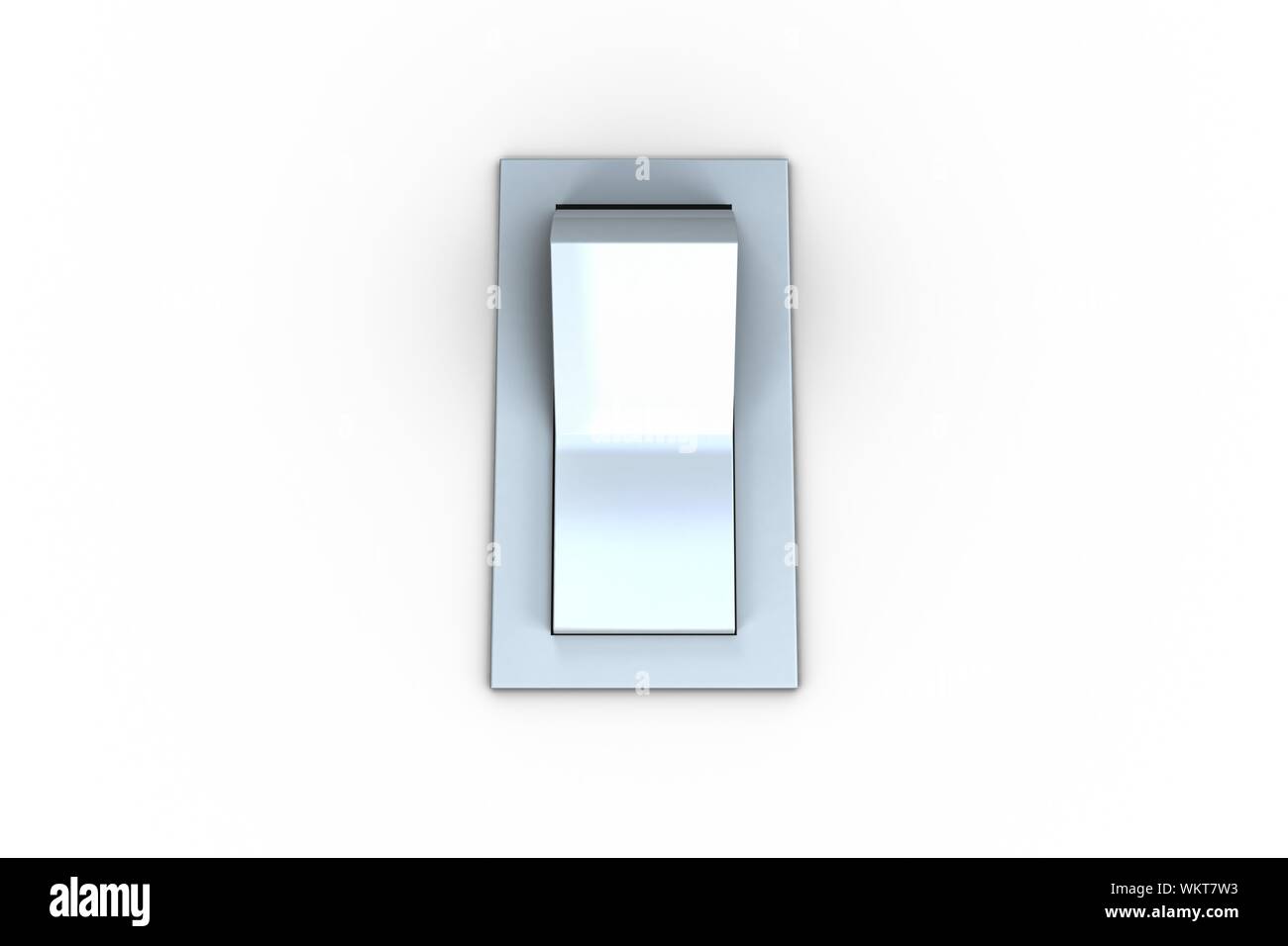 Digitally generated white flip switch on white background Stock Photo ...