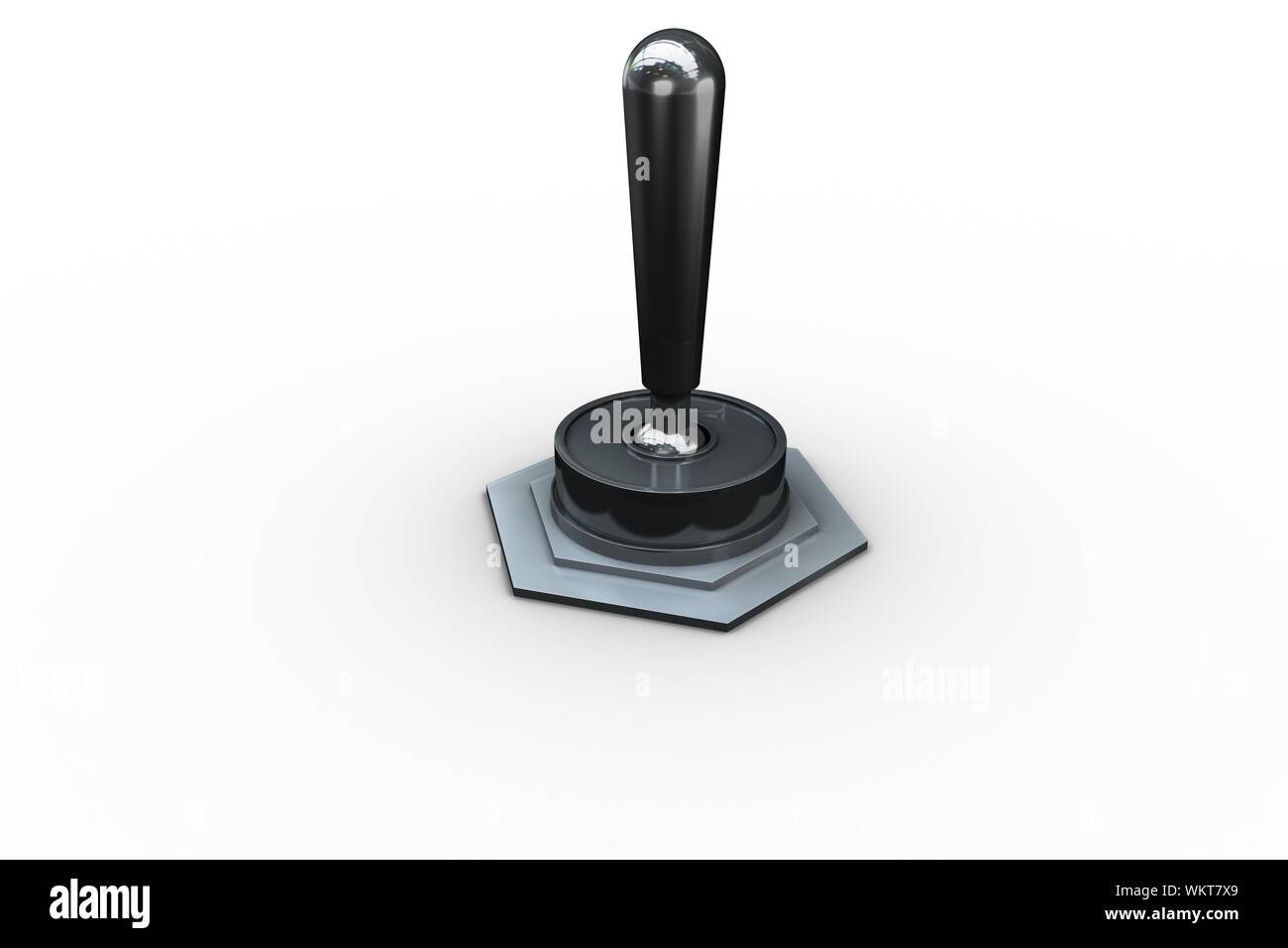 Digitally generated metal flip switch on white background Stock Photo ...