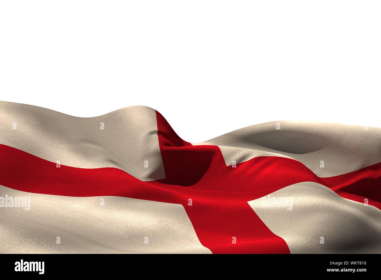 Digitally generated england flag rippling on white background Stock ...