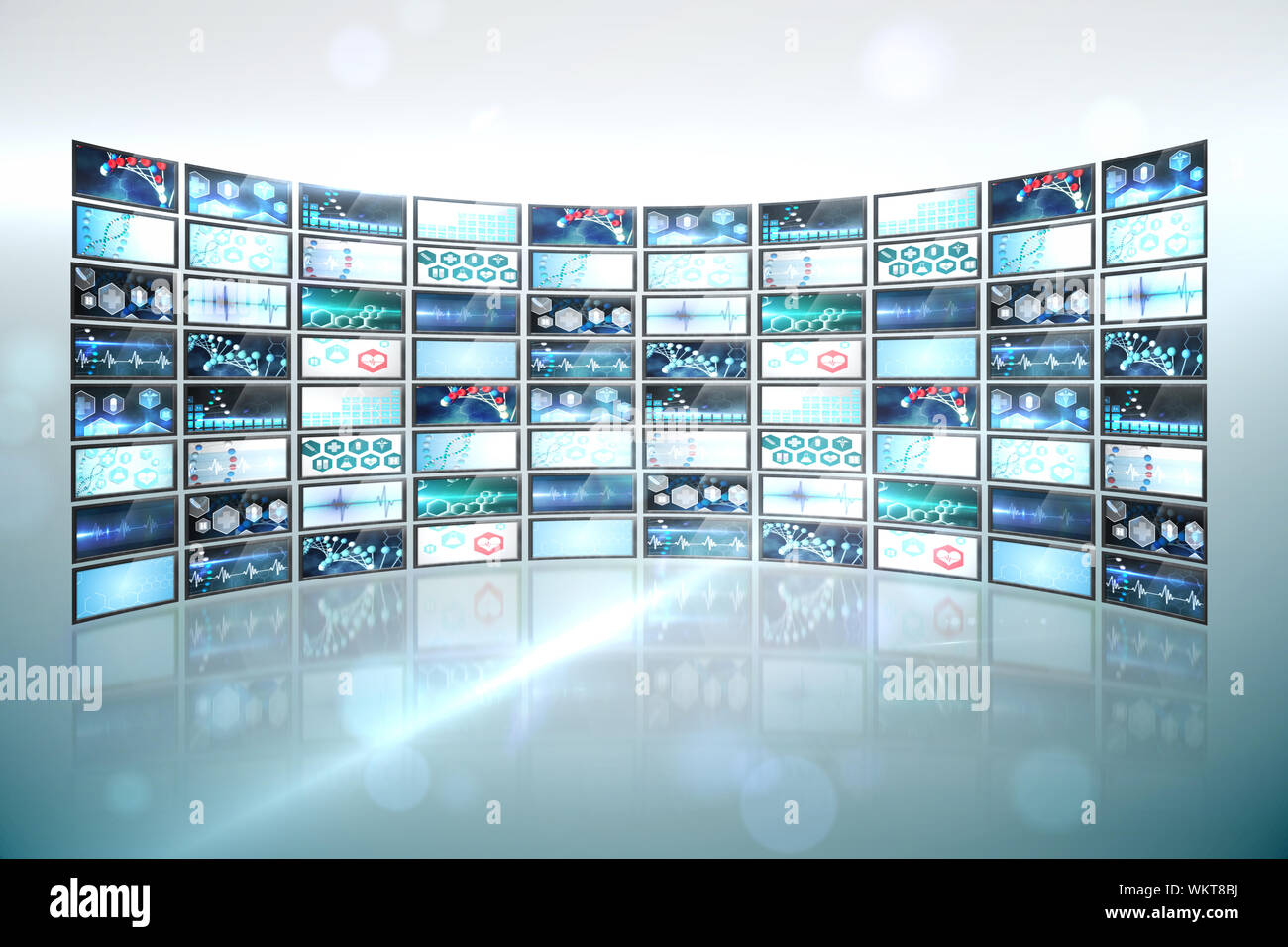 Digitally generated screen collage showing medical images Stock Photo ...