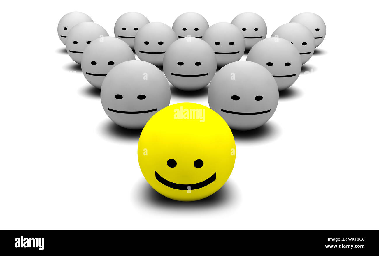 Shiny Happy People Smiling Faces in 3d Stock Photo - Alamy